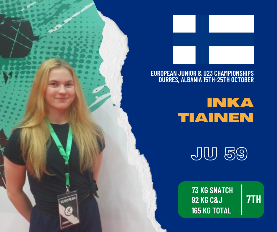 Inka Tiainen results - Painonnostoliitto